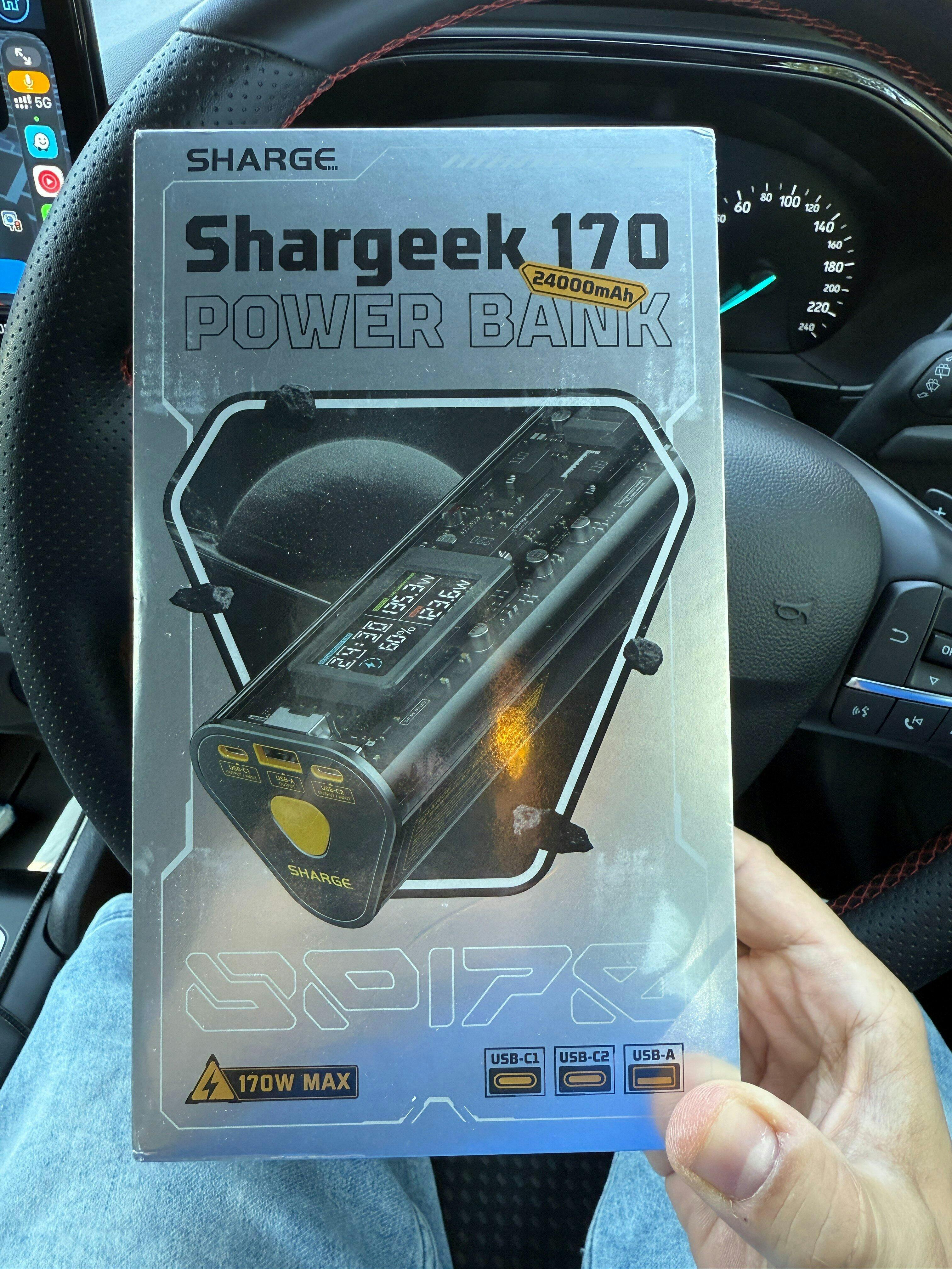 Shargeek 170 Power Bank 24,000mAh 170W Portable Charger IP66 Water ...