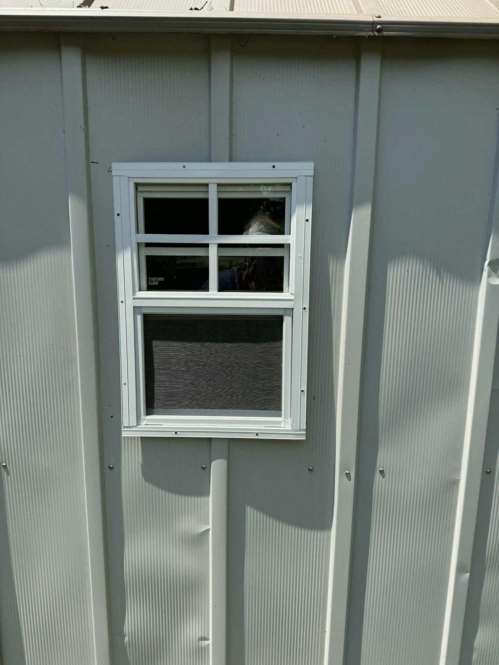12" x 18" Flush Mount Sliding Shed Window | Tempered Glass, Screened,
