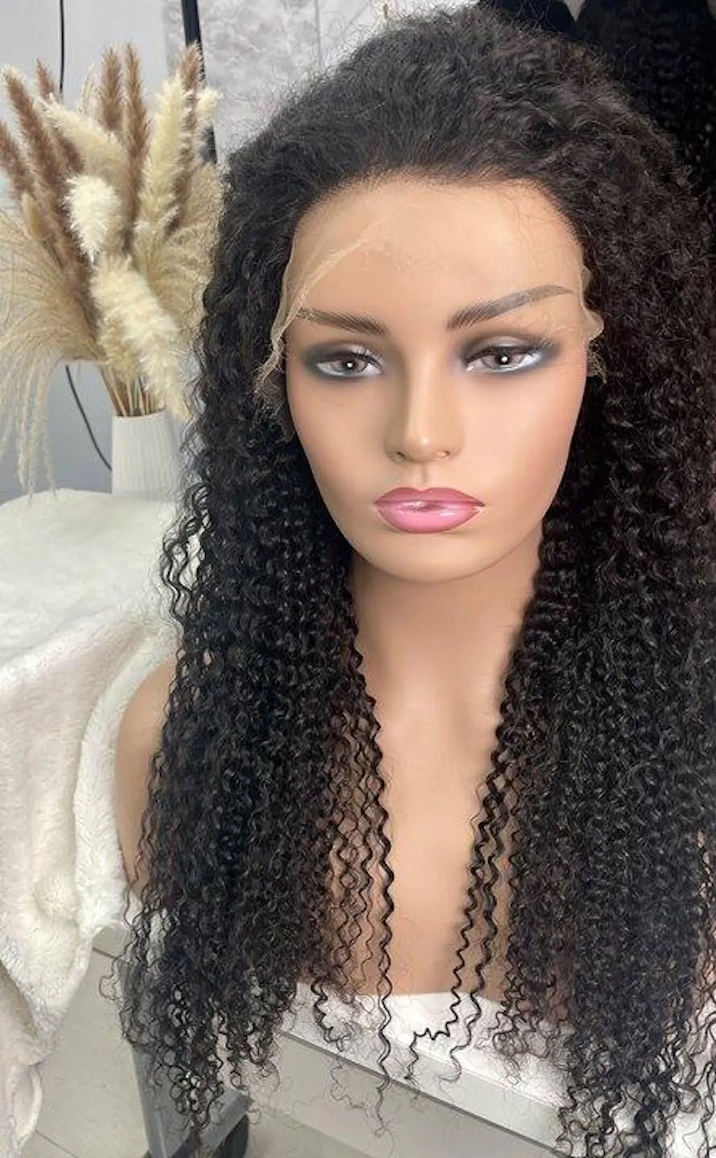 4C Kinky Edges Ventilated Wig 13x4 HD Lace Curly Wig Human Hair with R ...
