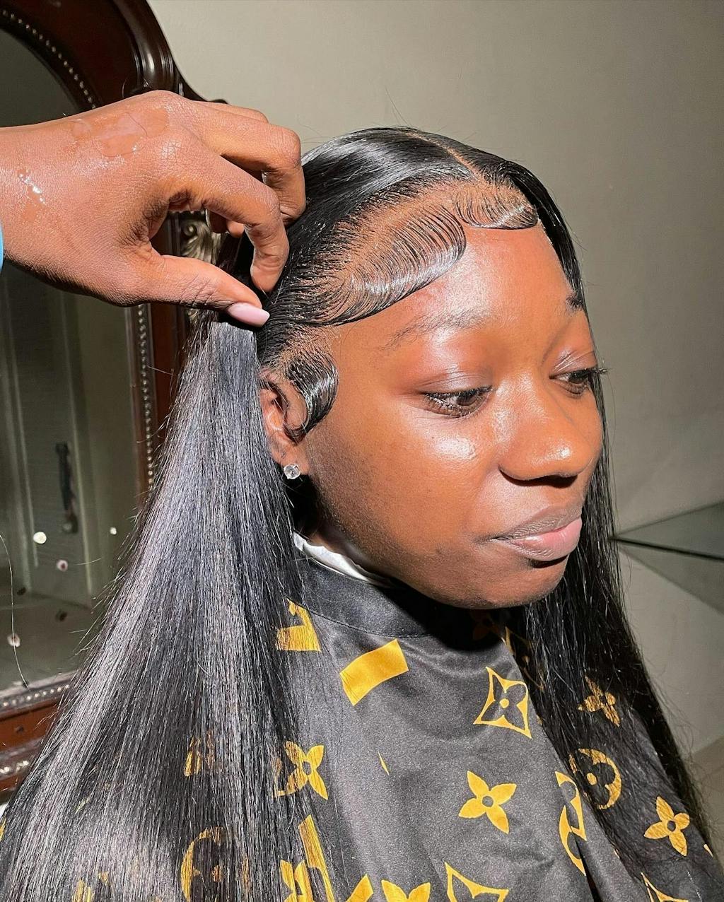 Perruque lace frontale 360 brésilien cheveux humains Straight