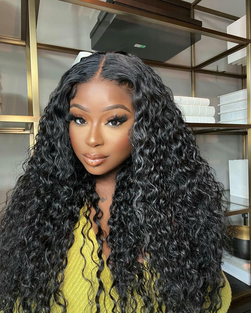 9x6 Glueless Perruque Sans Colle Wear Go Cheveux Humains Bouclés