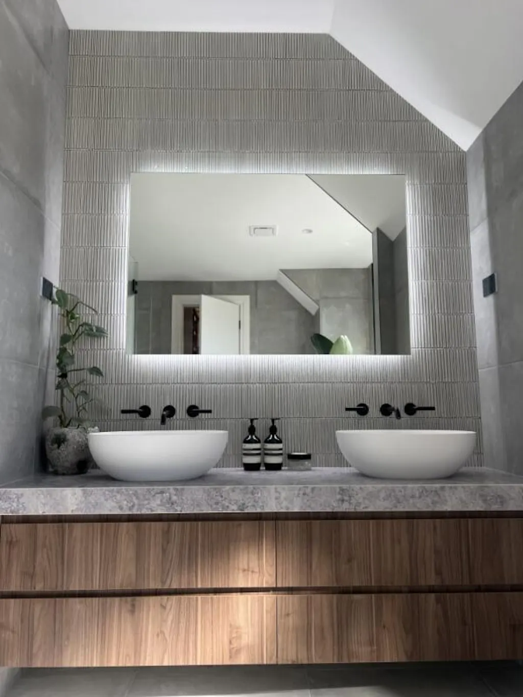 Twilight Rectangle Bathroom Mirror With LED Light Backing Backlit ...