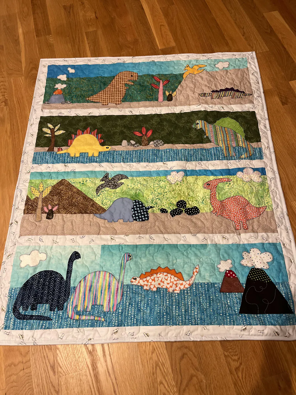 Dinosaur Quilt Pattern – Shiny Happy World