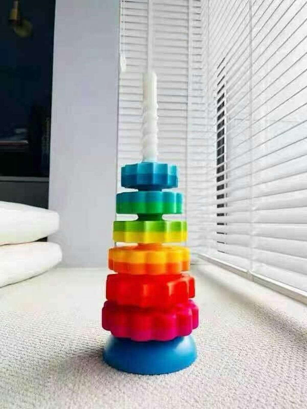 Baby Spinning Toy, Rainbow Stacking Toys for Toddlers 1-3, Ring Stacker Toys for Babies 6-12 ...