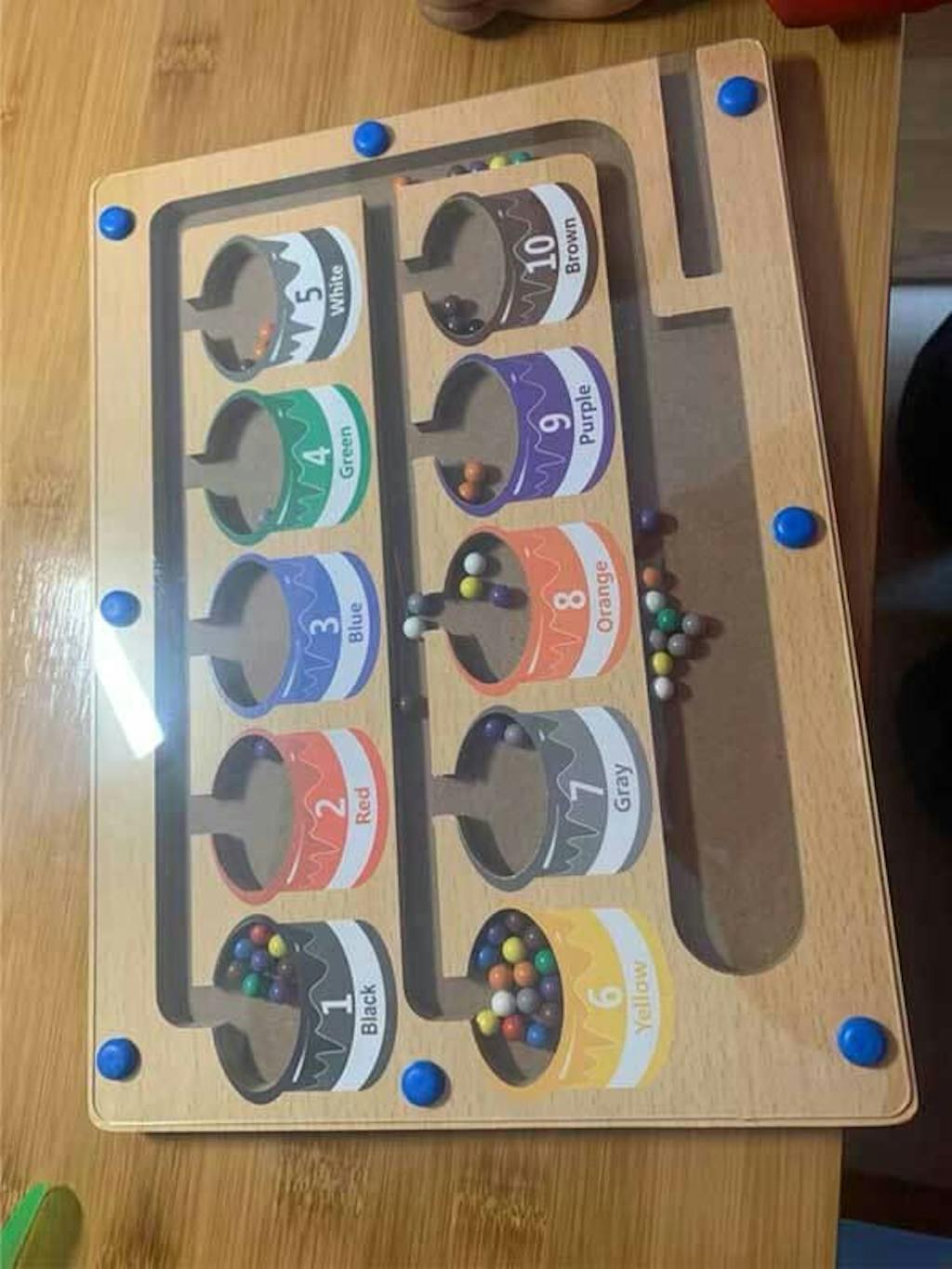 Magnetic Color and Number Maze, Wooden Magnet Puzzles Board Games for ...