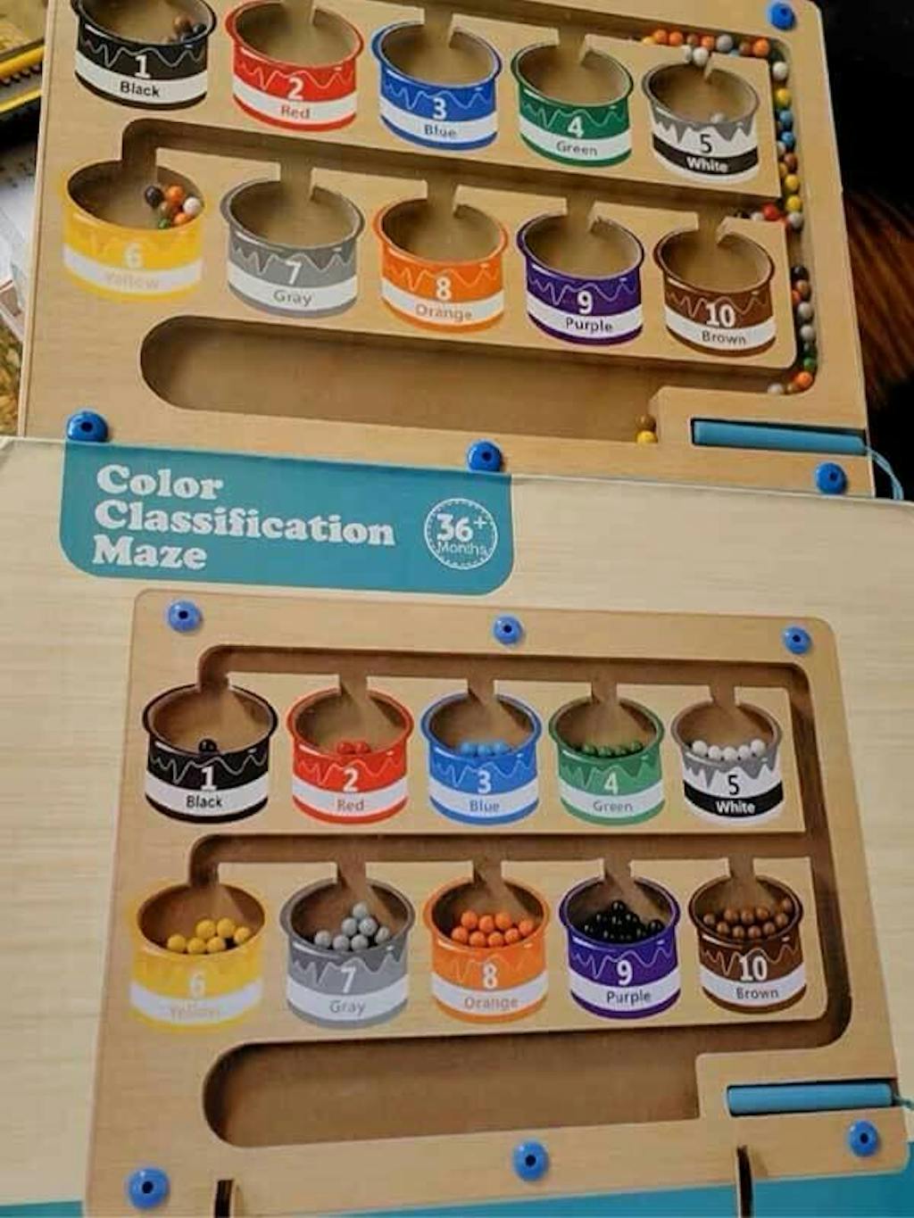 Magnetic Color and Number Maze, Wooden Magnet Puzzles Board Games for ...