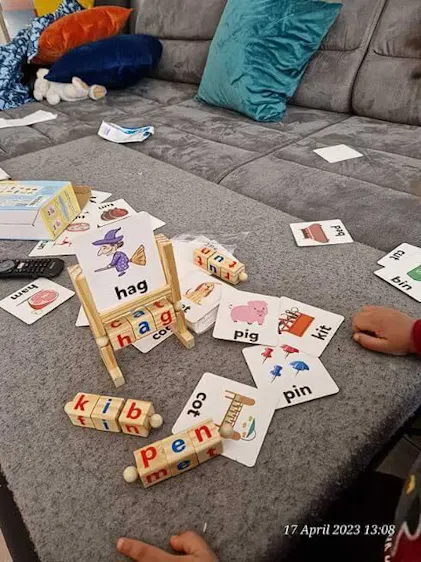 Montessori Spelling Game Montessori Reading Blocks: CVC Words Short ...