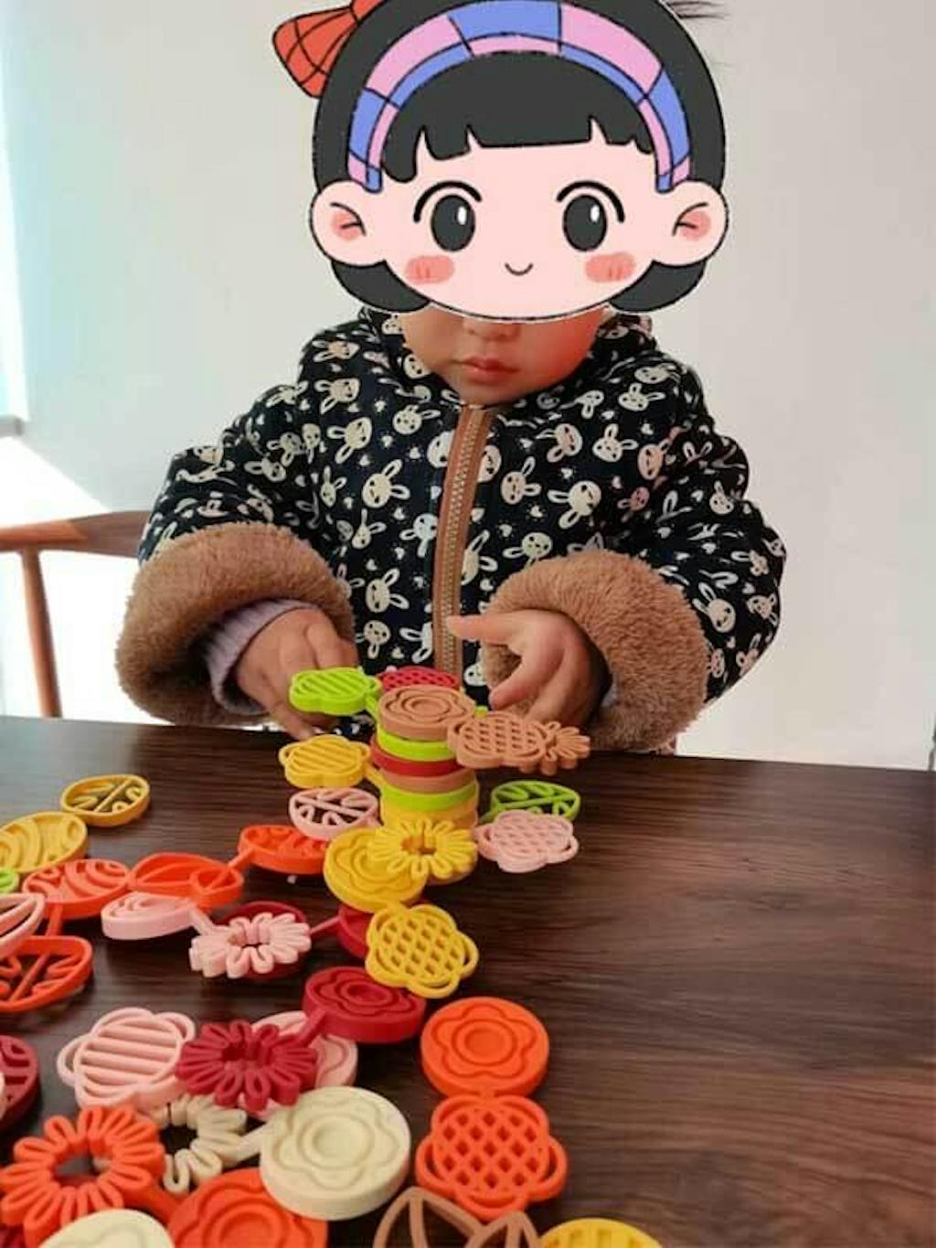 Stack-a-Rainbow-Tree Plastic Stacking Blocks 152 PCS, Balance Game ...