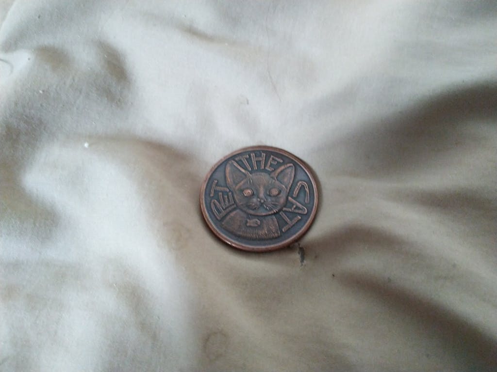Pet the Cat / Flip Again Copper Decision Maker Coin