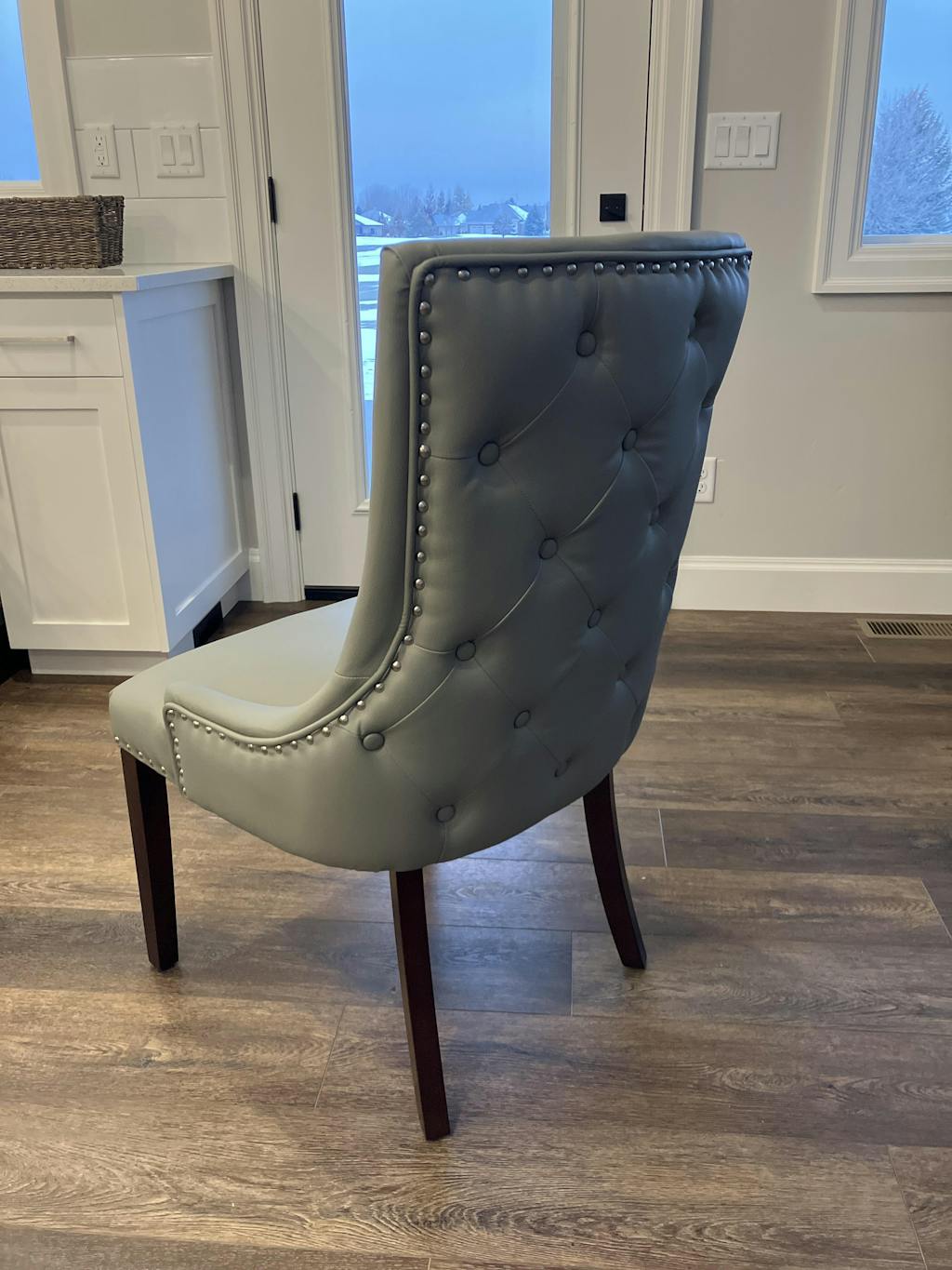 Traditional Dining Chair Button Tufted Armless for Dining Room ...