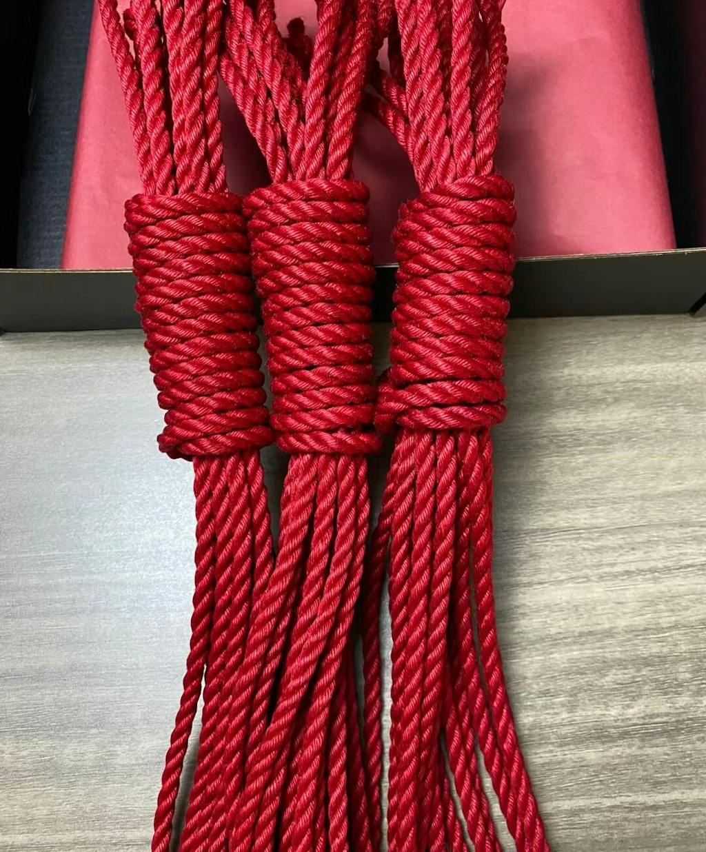 Red Shibari Rope-Jute Rope by Shoshinsha