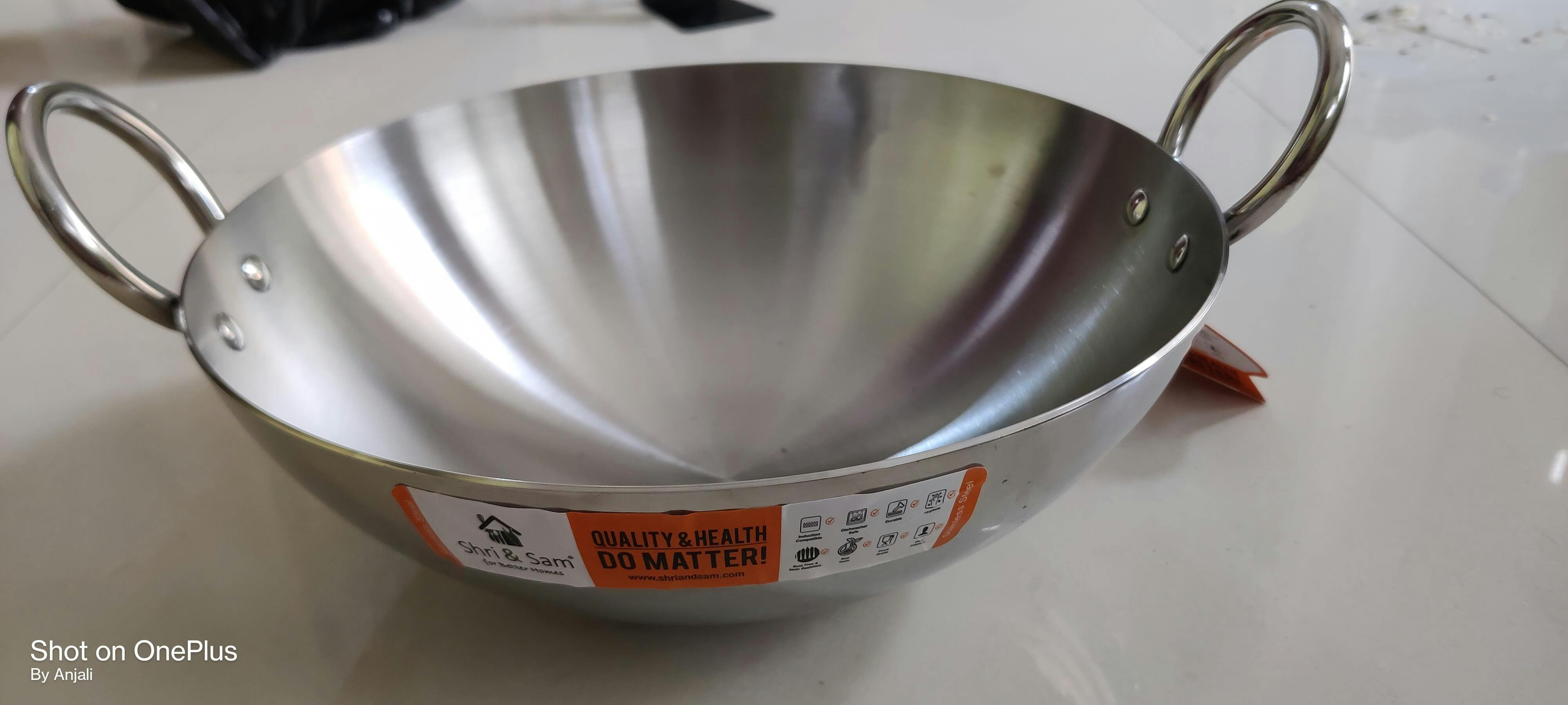 Stainless Steel Heavy Weight Hammered Kadhai