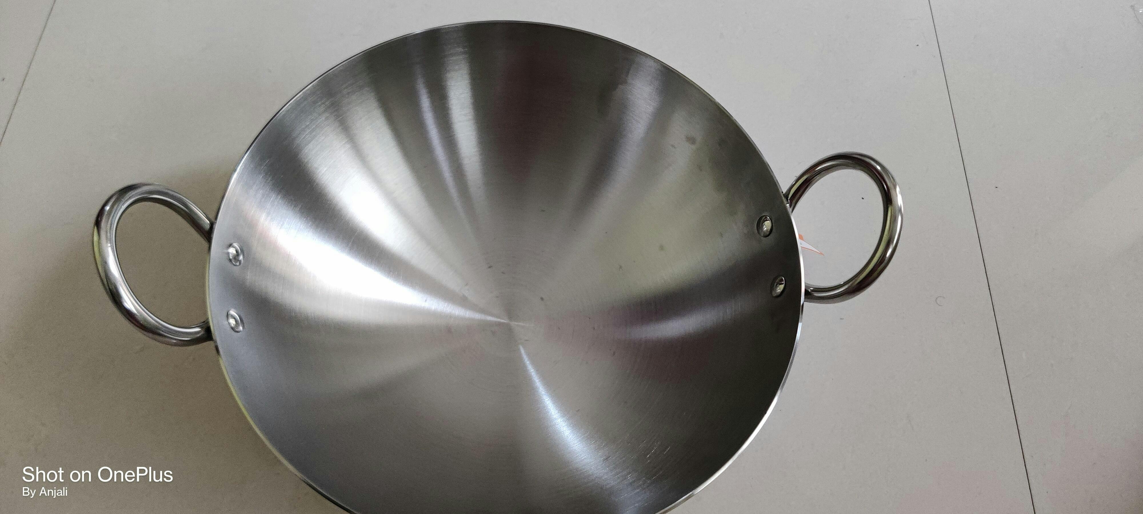 Stainless Steel Heavy Weight Hammered Kadhai