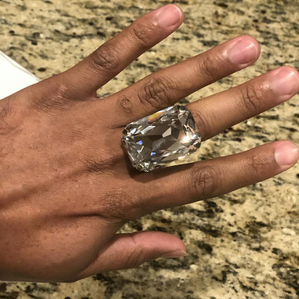 Extra Large Brilliant Sparkling Clear Crystal Ring – ShySiren.com