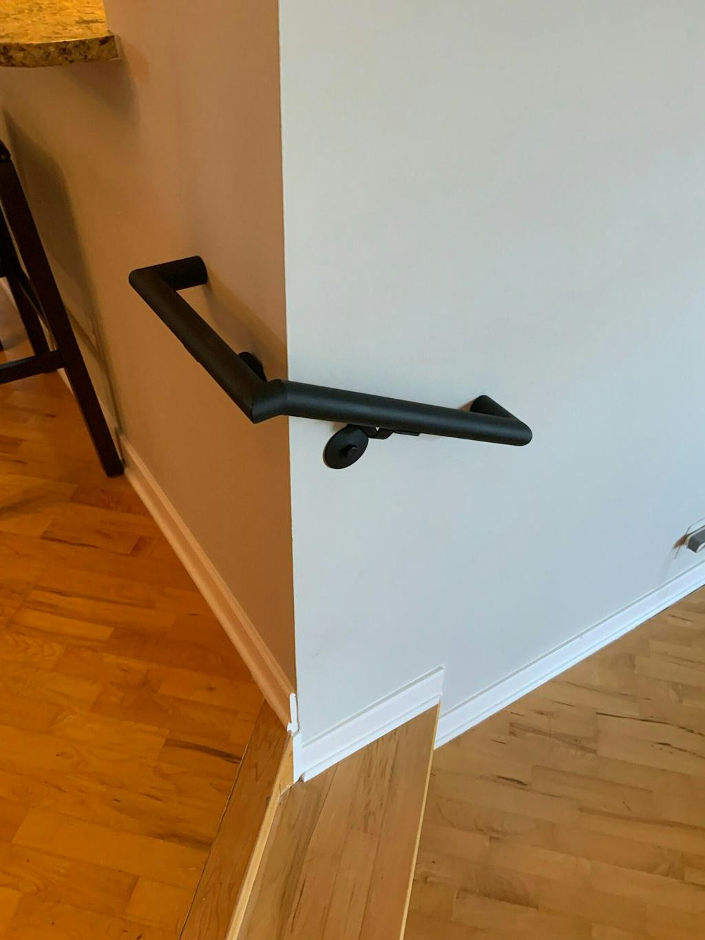 Hammered, Modern Wrought Iron Handrail | Angled Model – SI Handrails