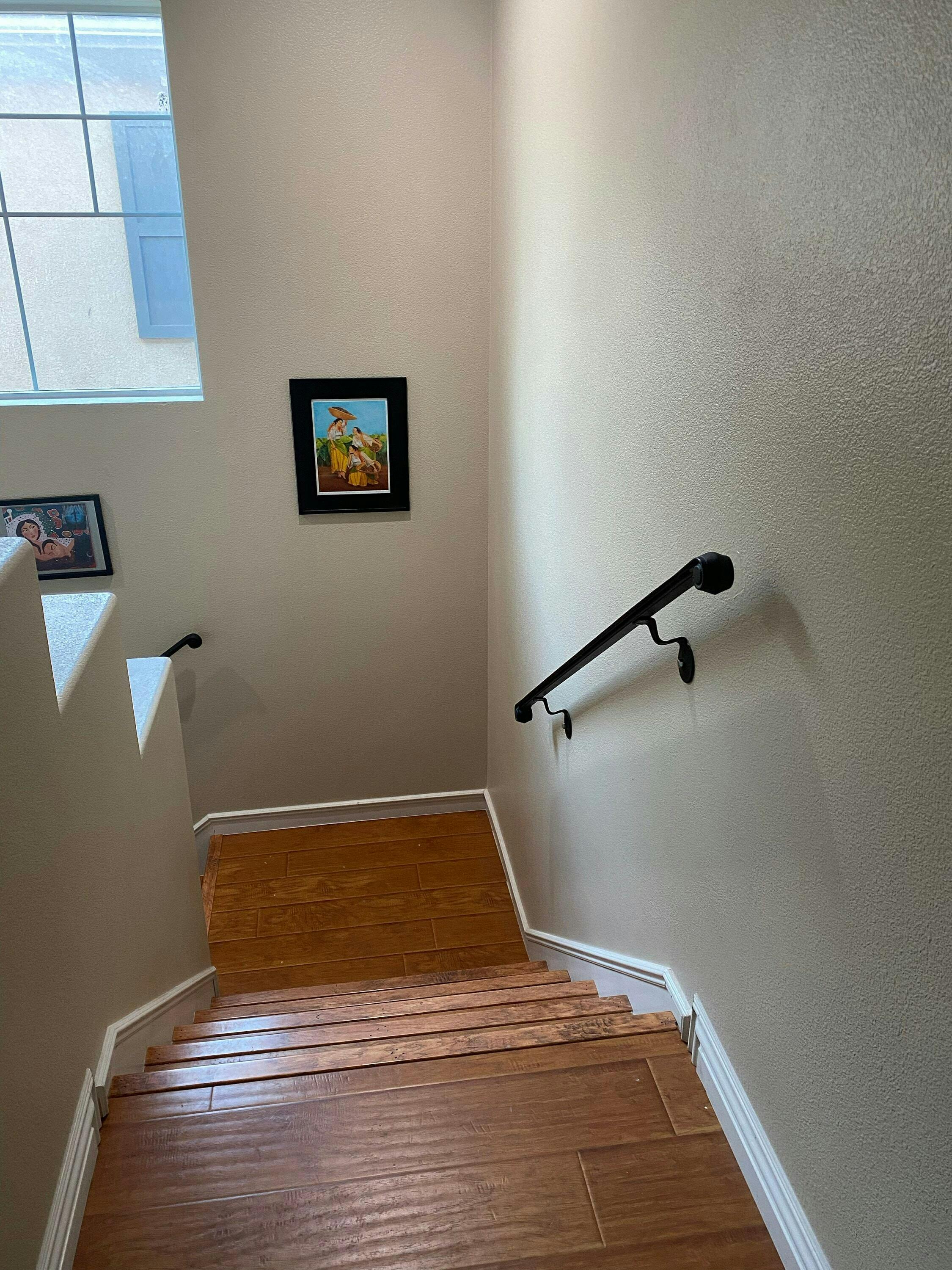 Hand-Forged, Modern Wrought Iron Handrail | Volute Fist – SI Handrails