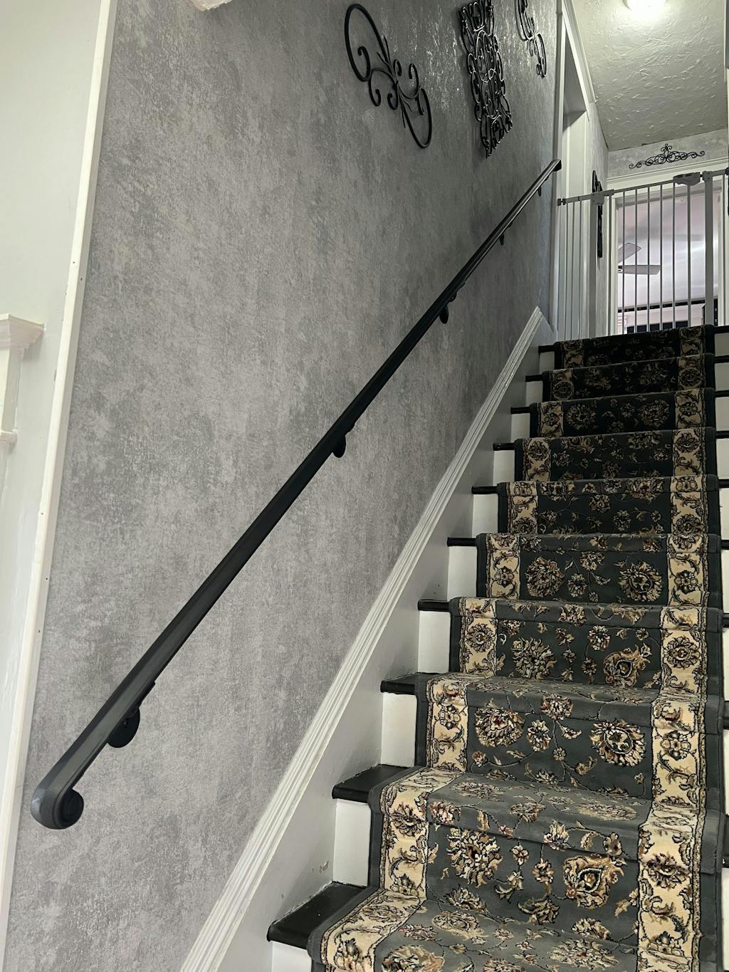 Hand-Forged, Modern Wrought Iron Handrail | Volute Fist – SI Handrails