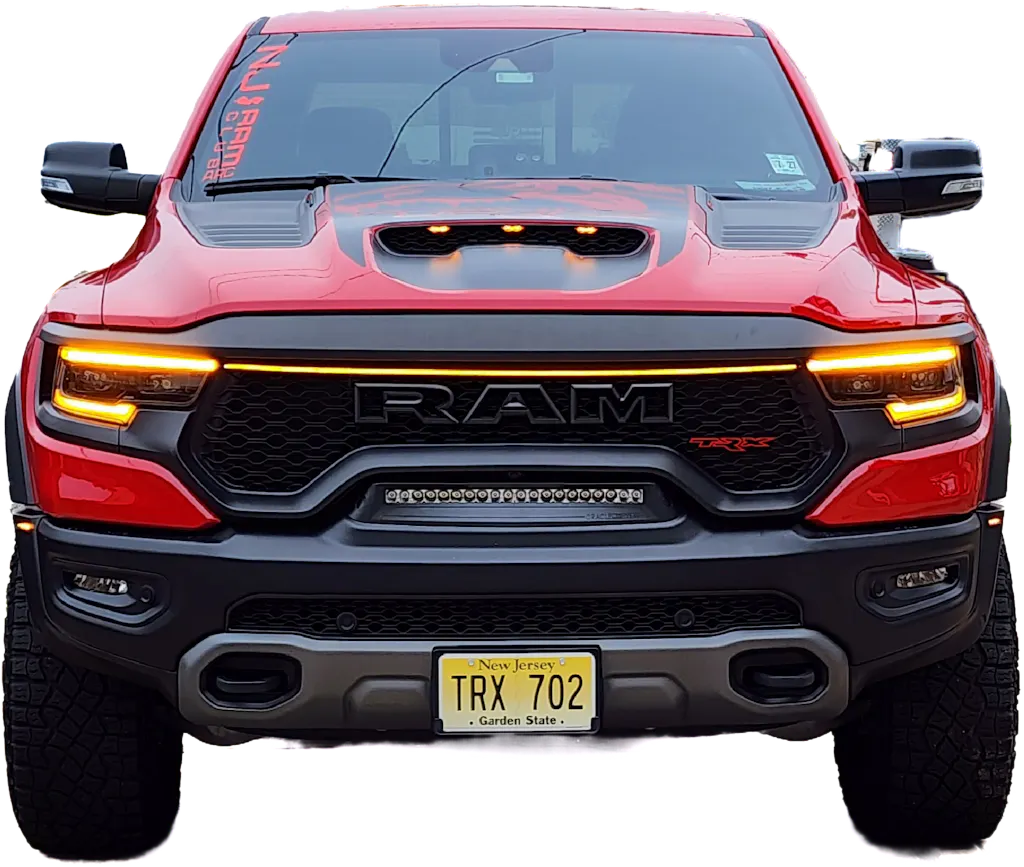 2021-2024 Ram 1500 TRX LED “Power” Grille Bar – IP67, Bolt-On, Black o ...