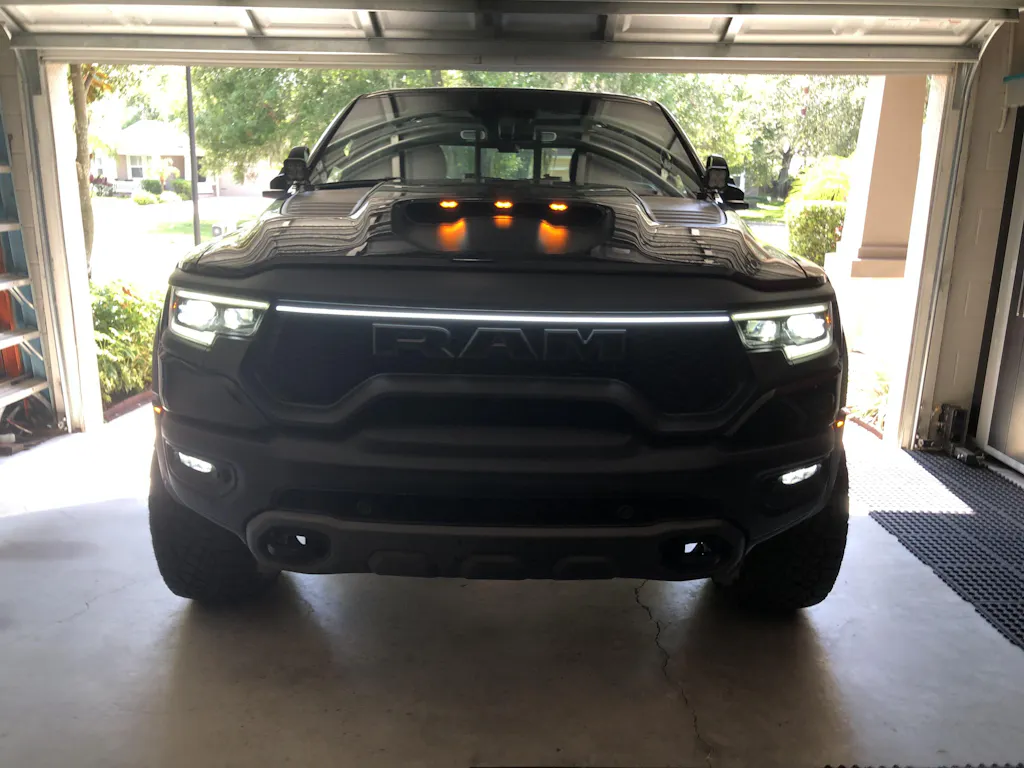 2021-2024 Ram 1500 TRX LED “Power” Grille Bar – IP67, Bolt-On, Black o ...