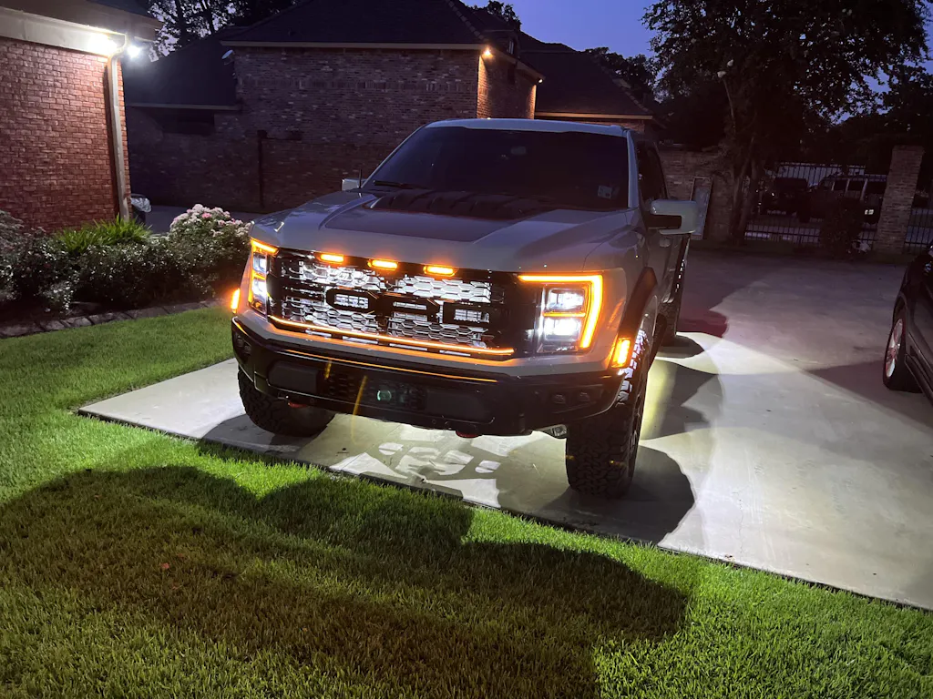 2021-2023 Ford F150 Raptor LED Grille Light Kit – Amber DRL Strip, IP6 ...
