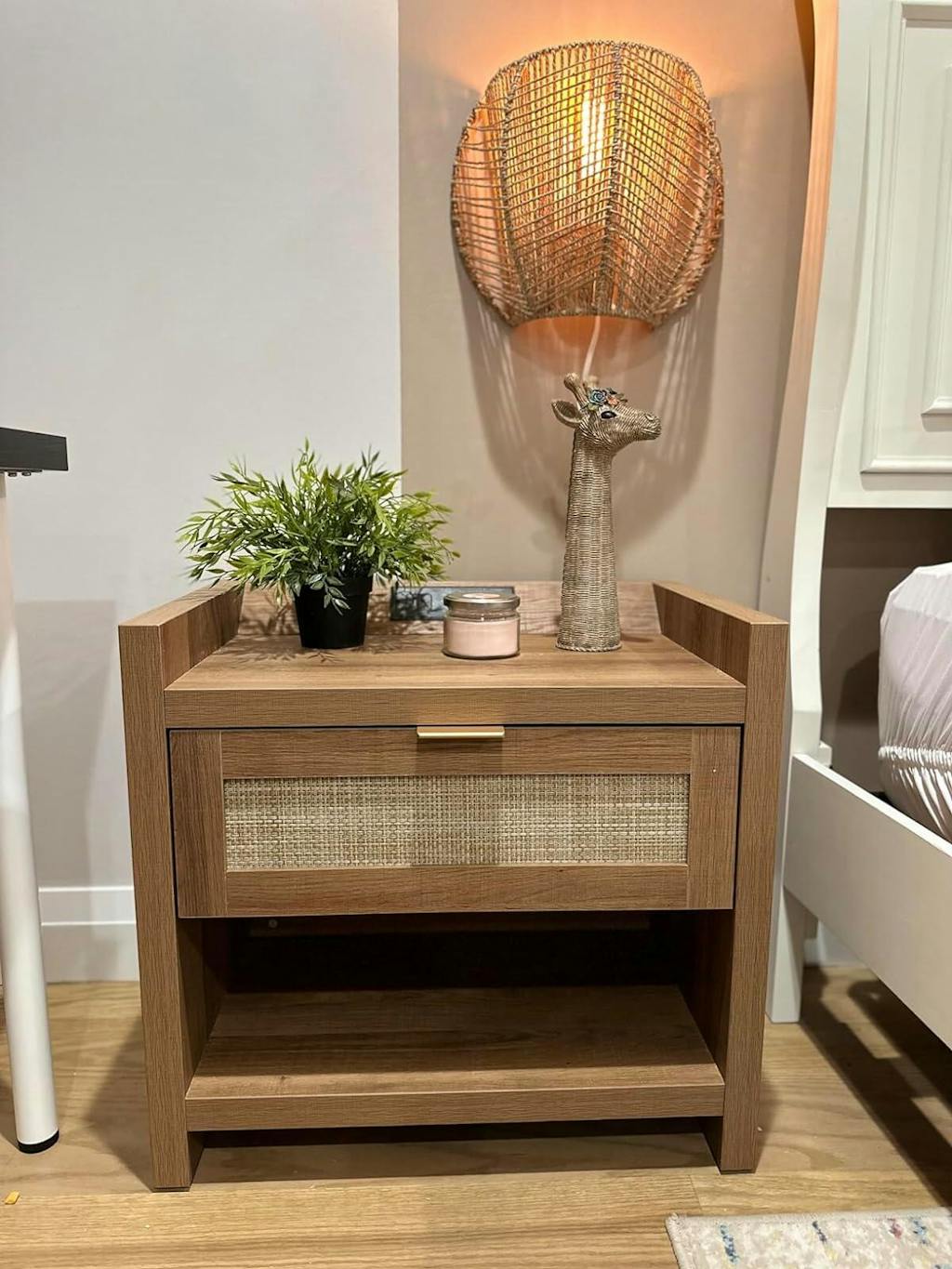 Savanna Black Nightstand with Drawer - SICOTAS