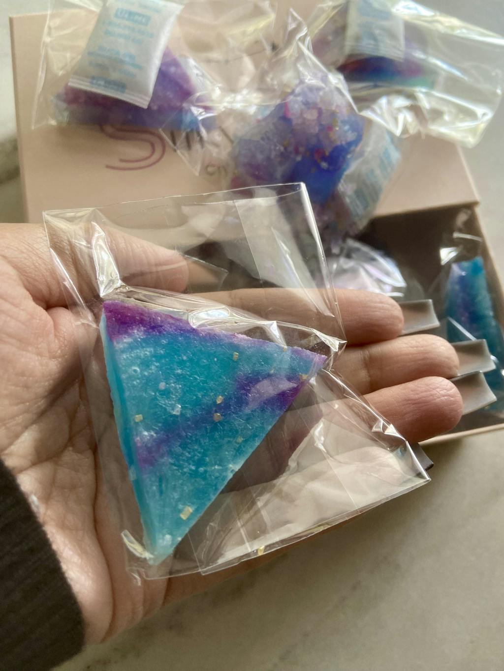 Lychee Aurora Crystal Candy | Handmade Kohakutou | Silky Gem Crystal Candy