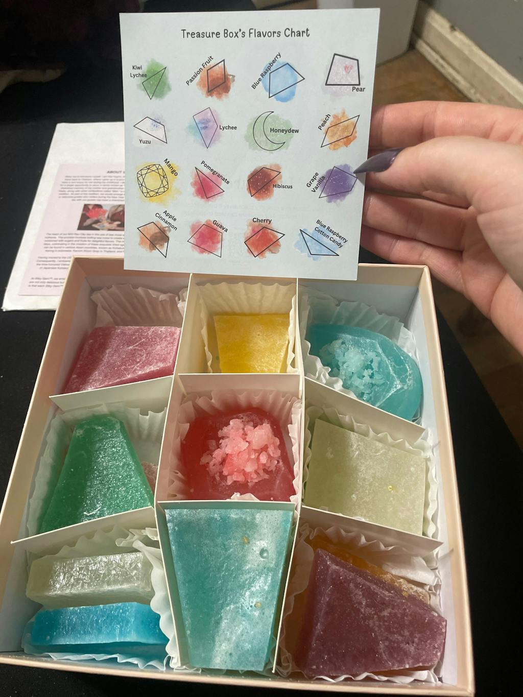 Treasure Box | Edible Crystal Selection Box | Silky Gem Crystal Candy