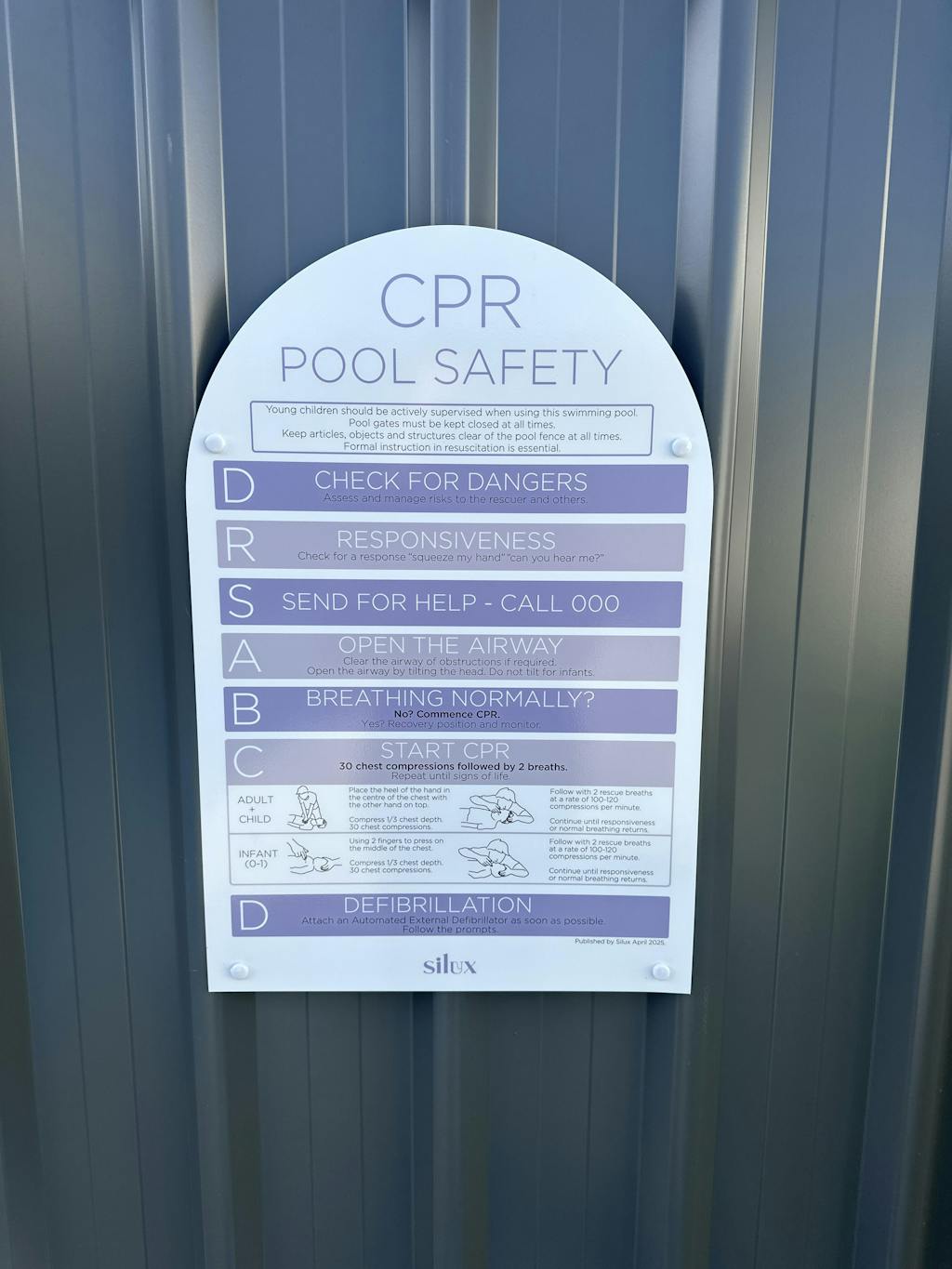 Pool CPR Signs – Silux