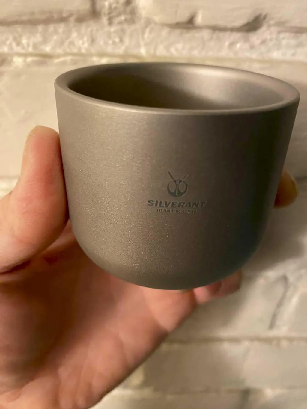 Titanium Tea Cup Double Wall 125ml/4.22 fl oz | SilverAnt Outdoors