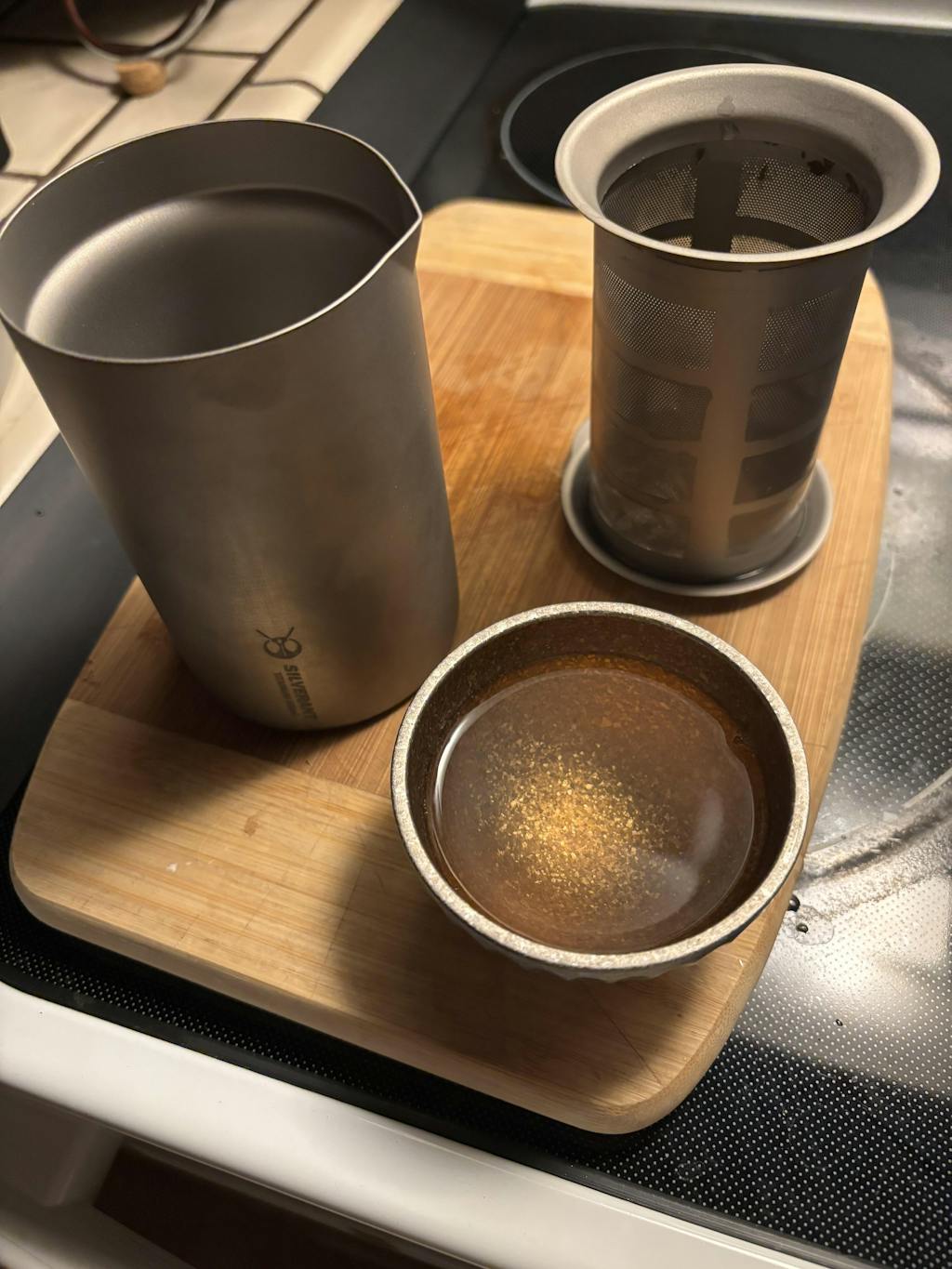 Titanium Tea Pour Over Filter - 350ml/12.3 fl oz | SilverAnt Outdoors