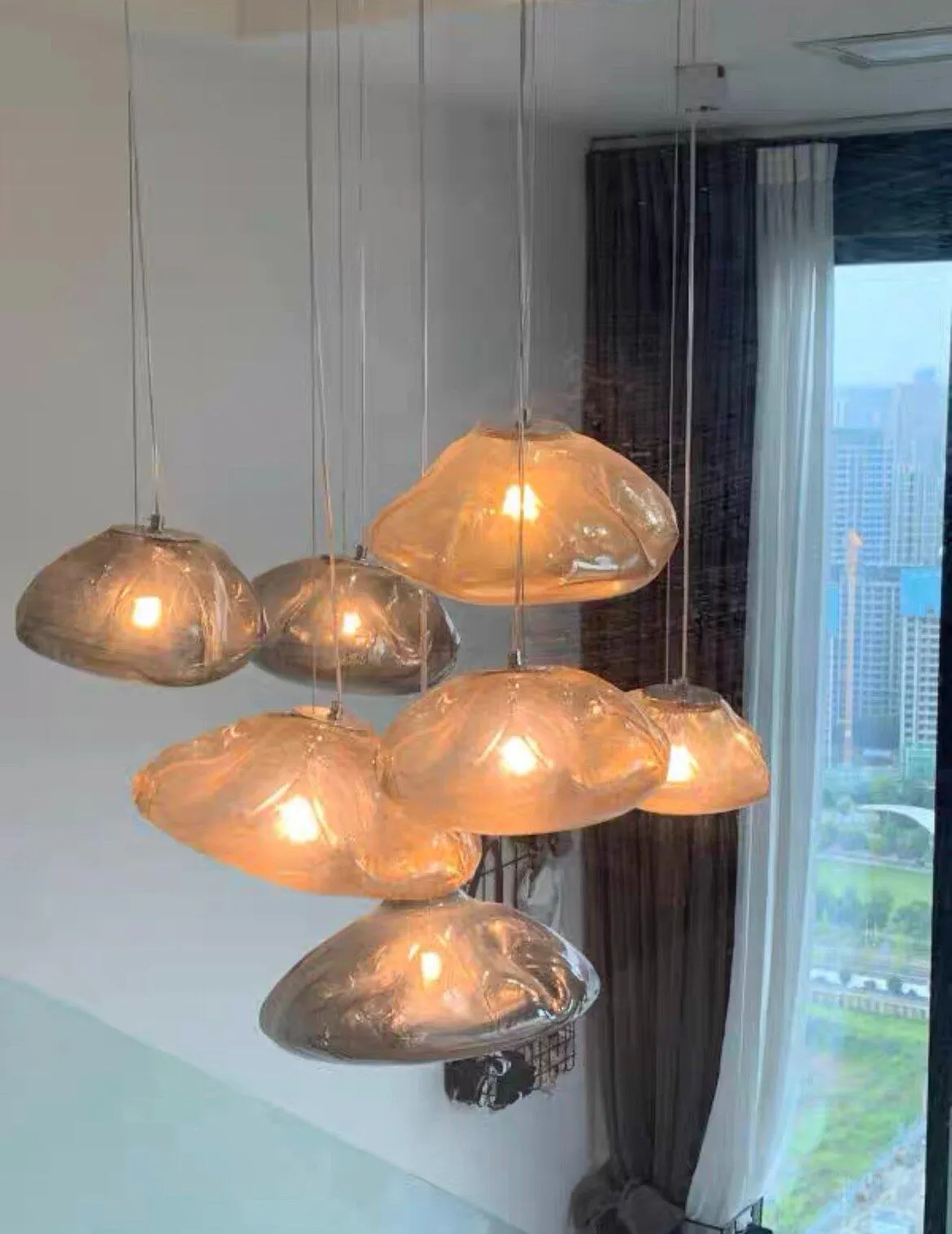 Multi-Head Irregular Glass Bubble Chandelier M79 | Chandeliers | SIMIG ...