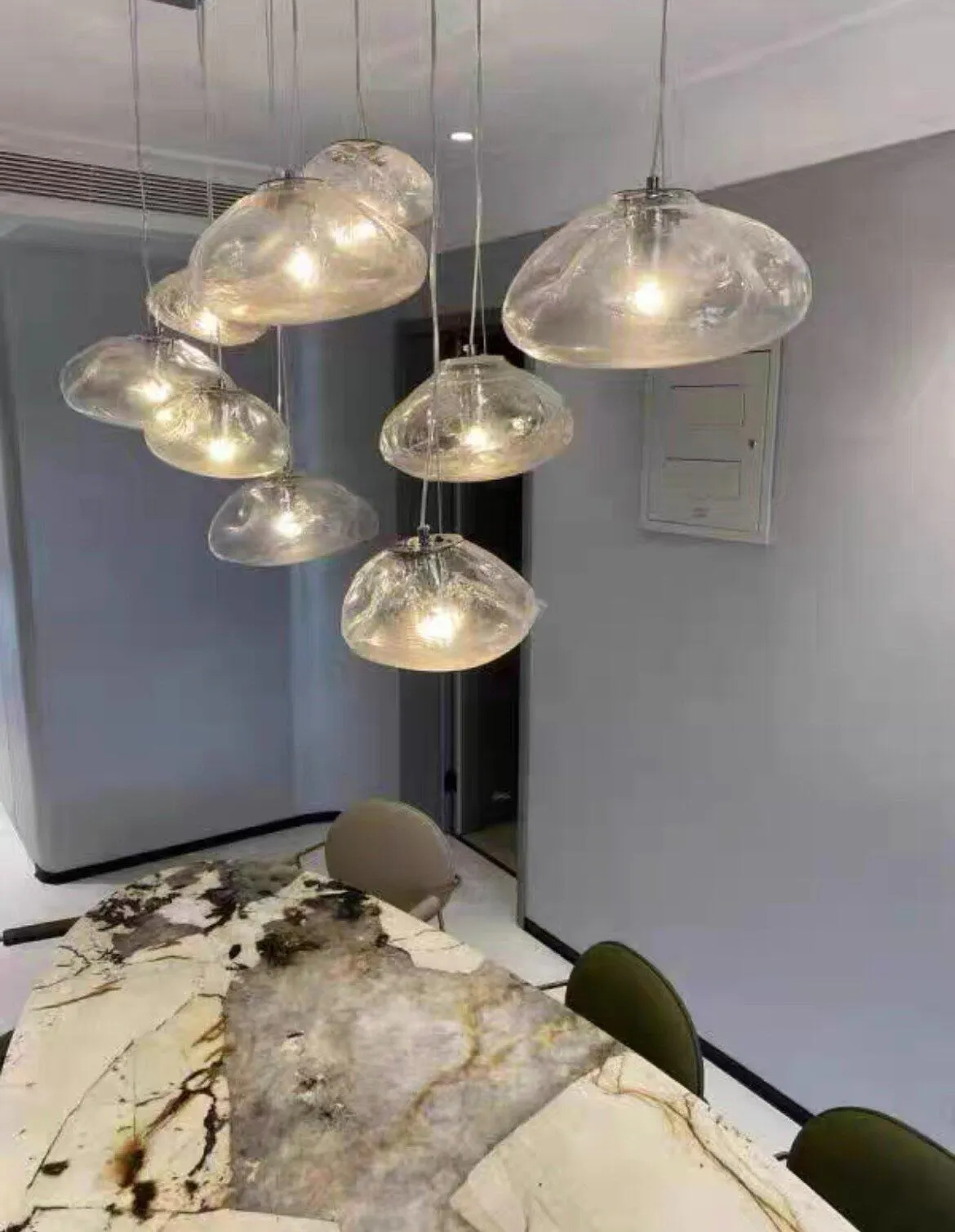 Multi-Head Irregular Glass Bubble Chandelier M79 | Chandeliers | SIMIG ...