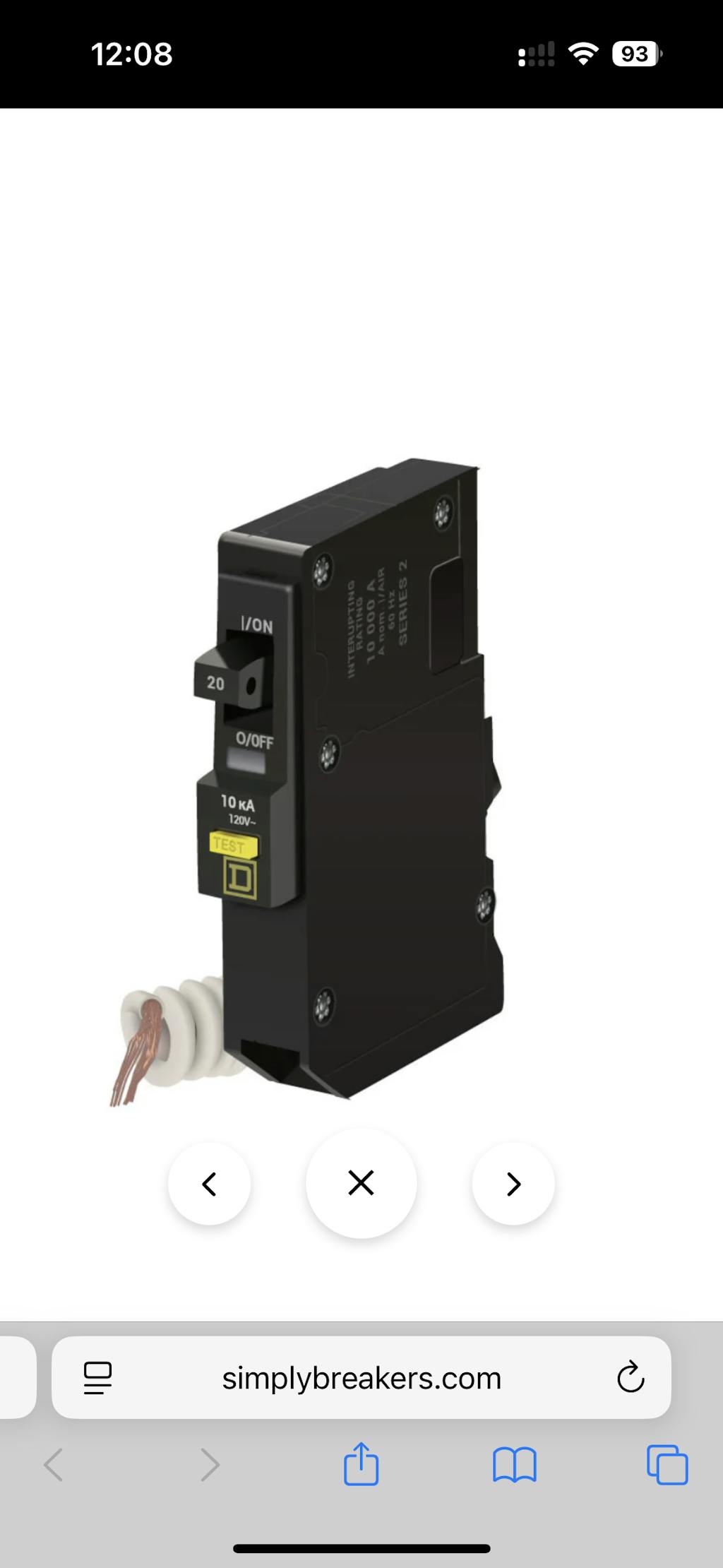 QO120EPD - Square D - 20 Amp GFEP Circuit Breaker – SimplyBreakers.com