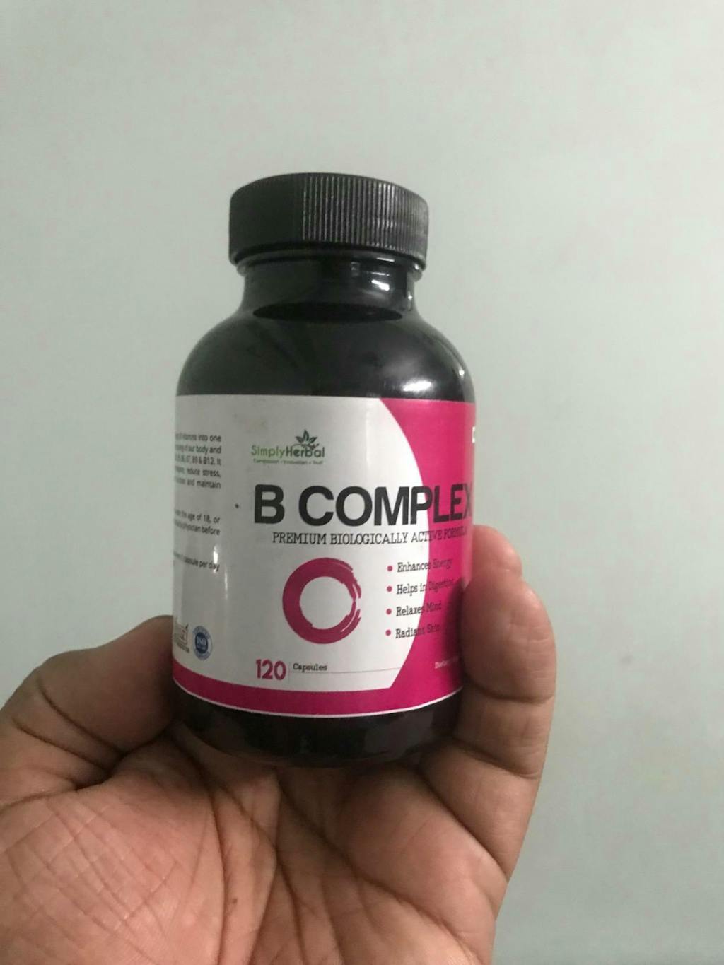 Simply Herbal Vitamin B-Complex Premium Biologically Active Formula-12 ...