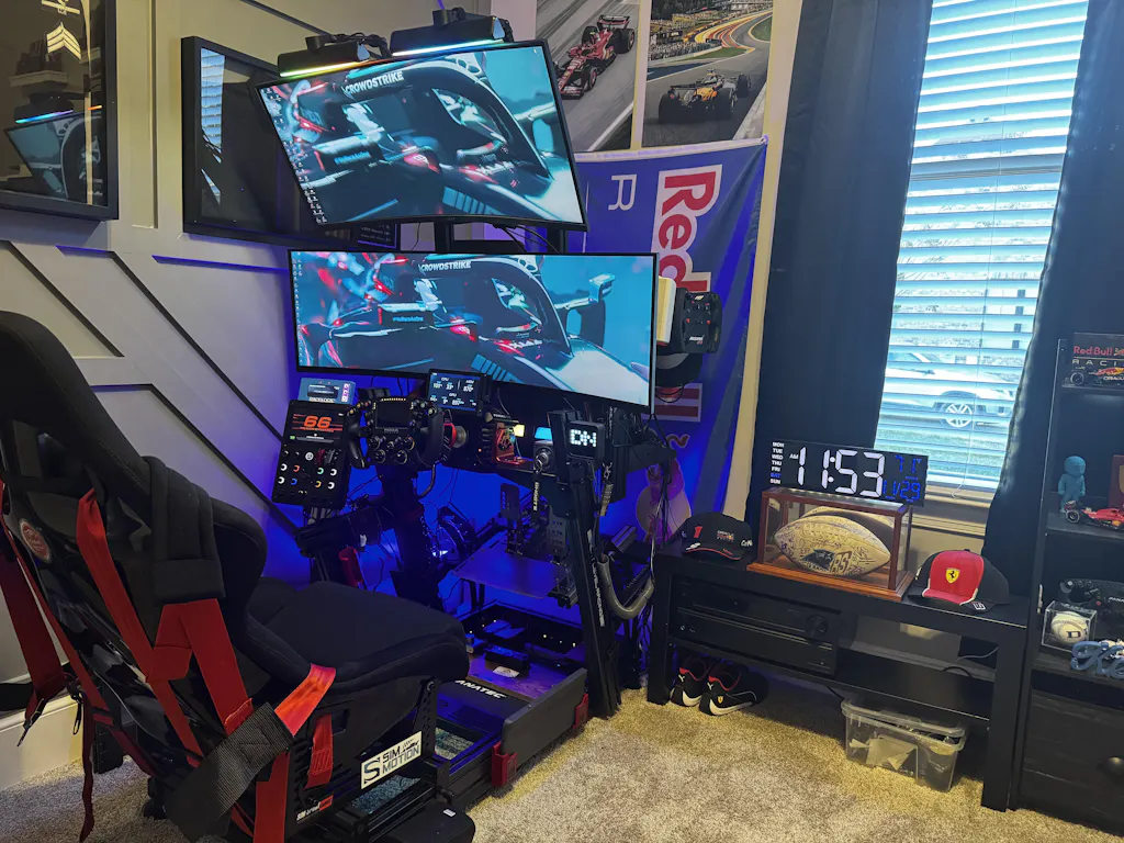 Hue Play Bar Light Mount For Sim Racing / Flight Rig - SimSportGadget