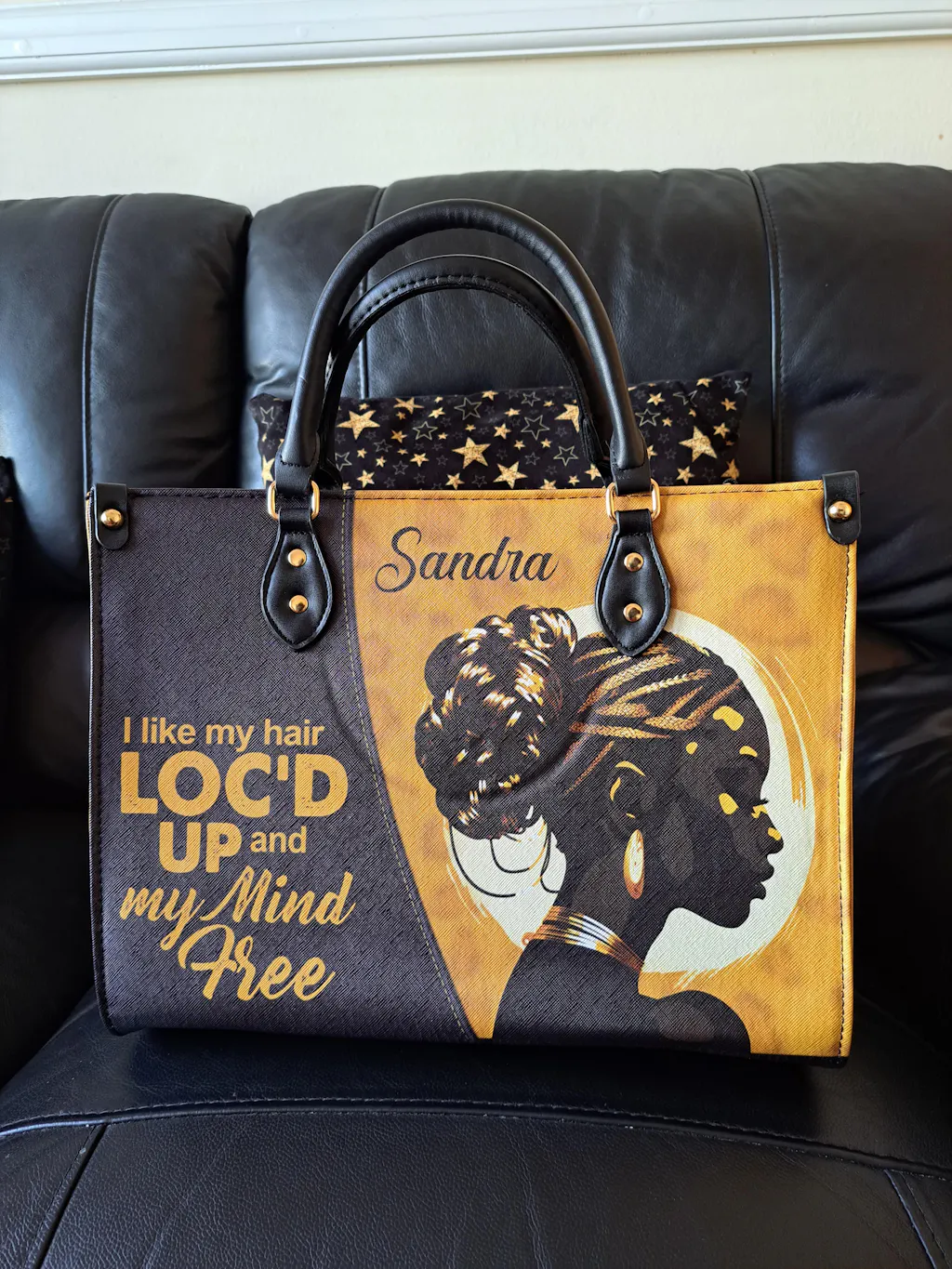Afrofuturism10 - Personalized Leather Handbag SB123 – Sistabag