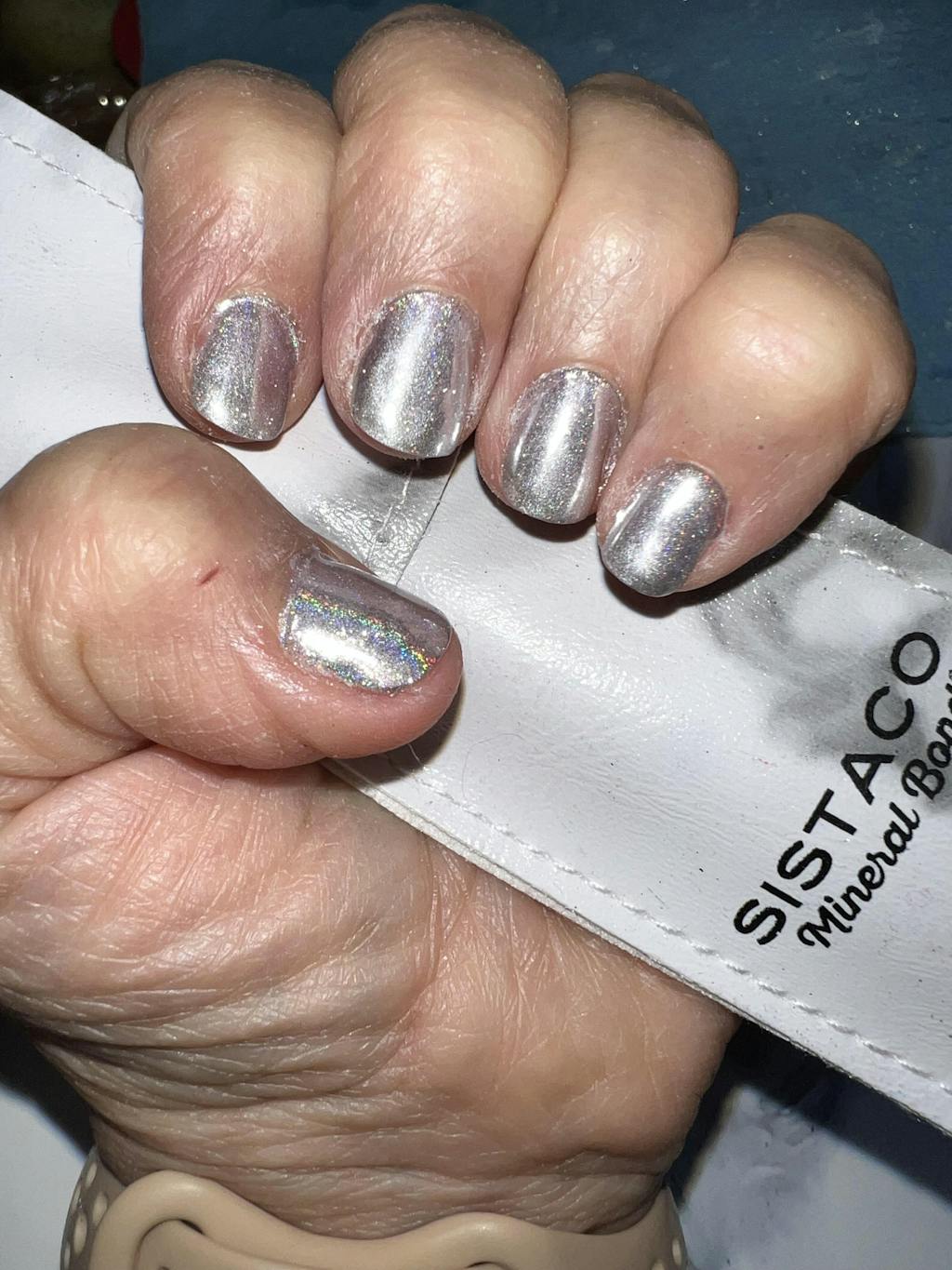 Platinum Holographic Nail Powder | Mineral Bond®
