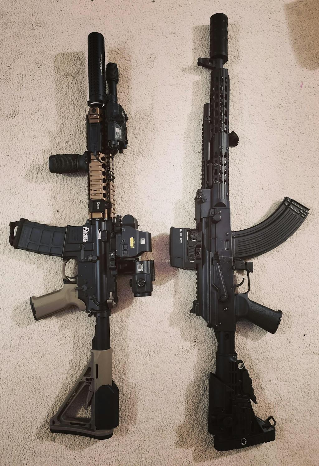 [5KU] VS-24 AK KeyMod Long Tubular Aluminium Handguard[Long Ver.][BLK ...