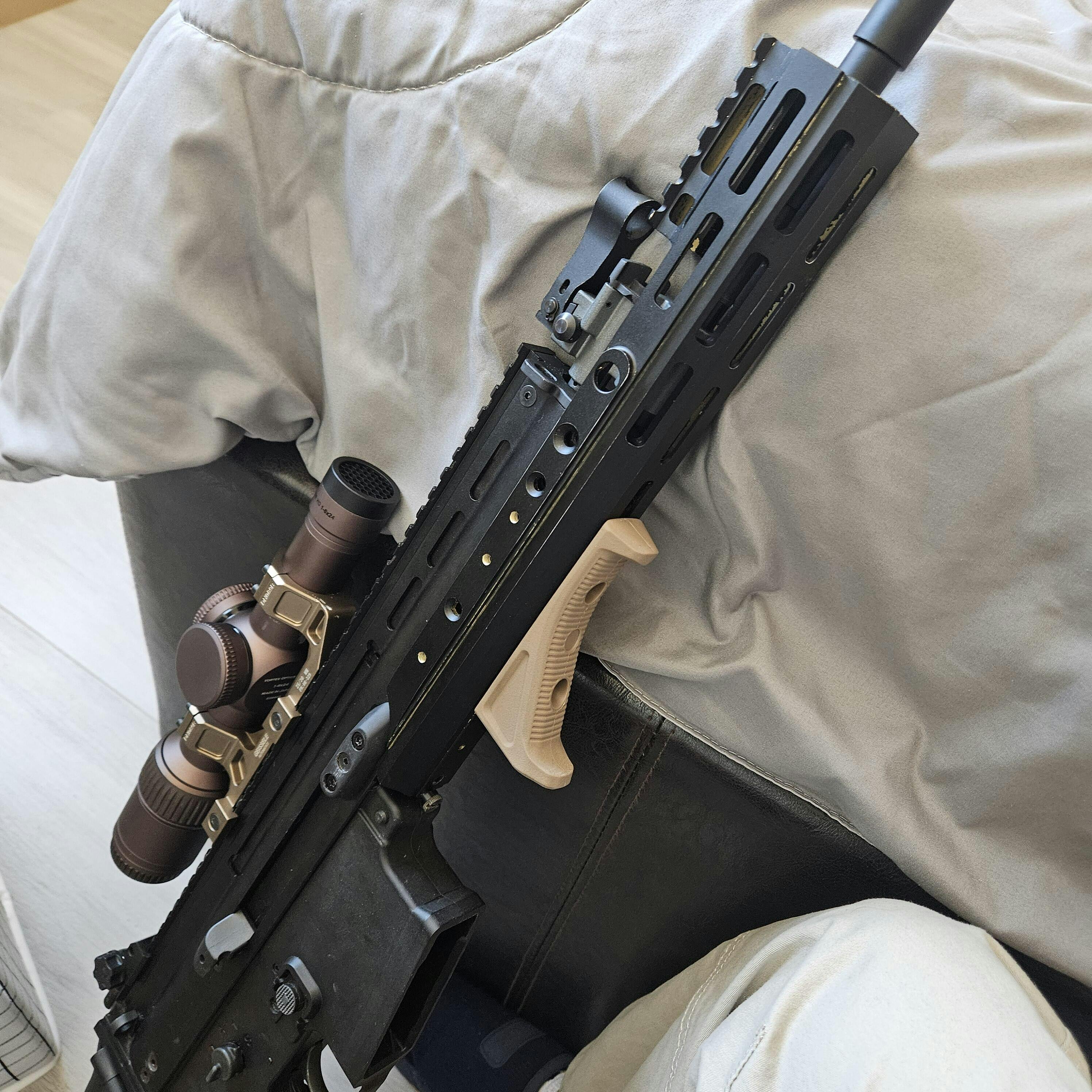 [ARES] M14 SOPMOD Airsoft AEG DMR Rifle W/3 Midcap AEG Magazine[BLK ...