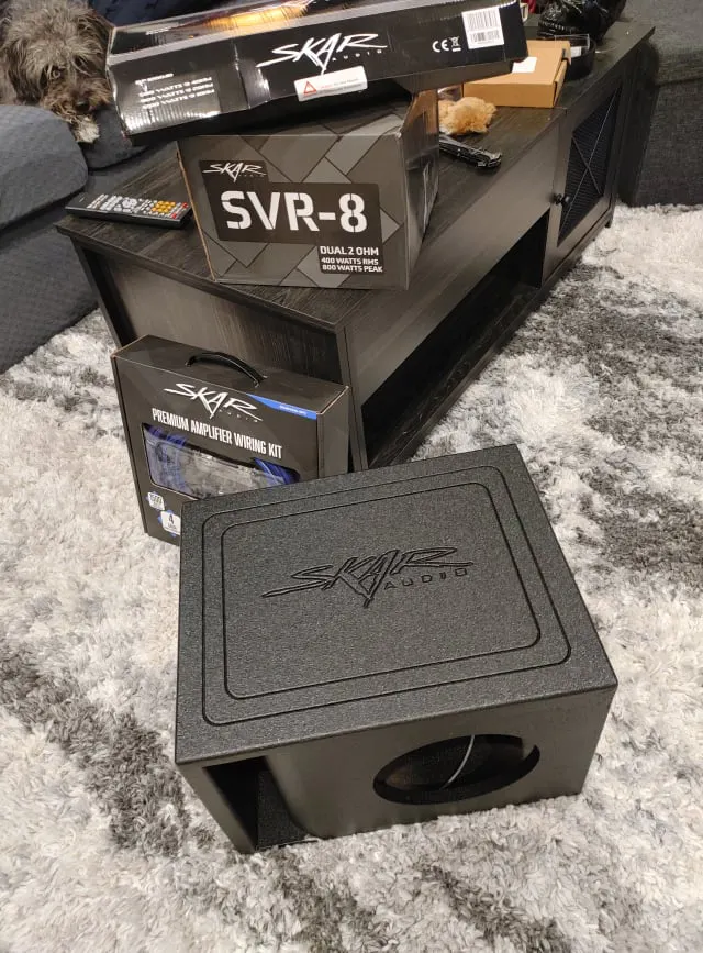 Skar Audio - AR1X8V | Single 8" Armor Coated Ported Subwoofer Box