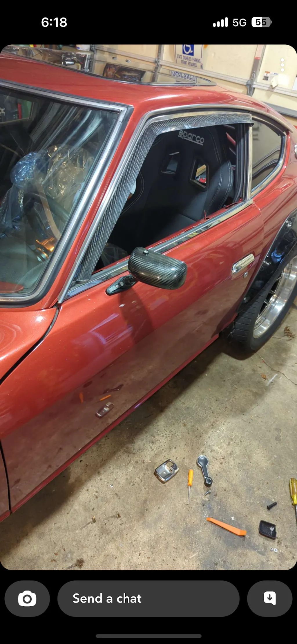 240z Door Mirror Plate