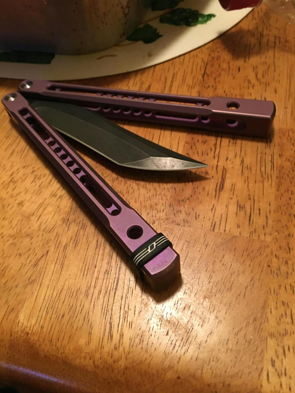 TheONE Channel Balisong TITANIUM Butterfly Knife D2 Monarch - V2 (clon ...