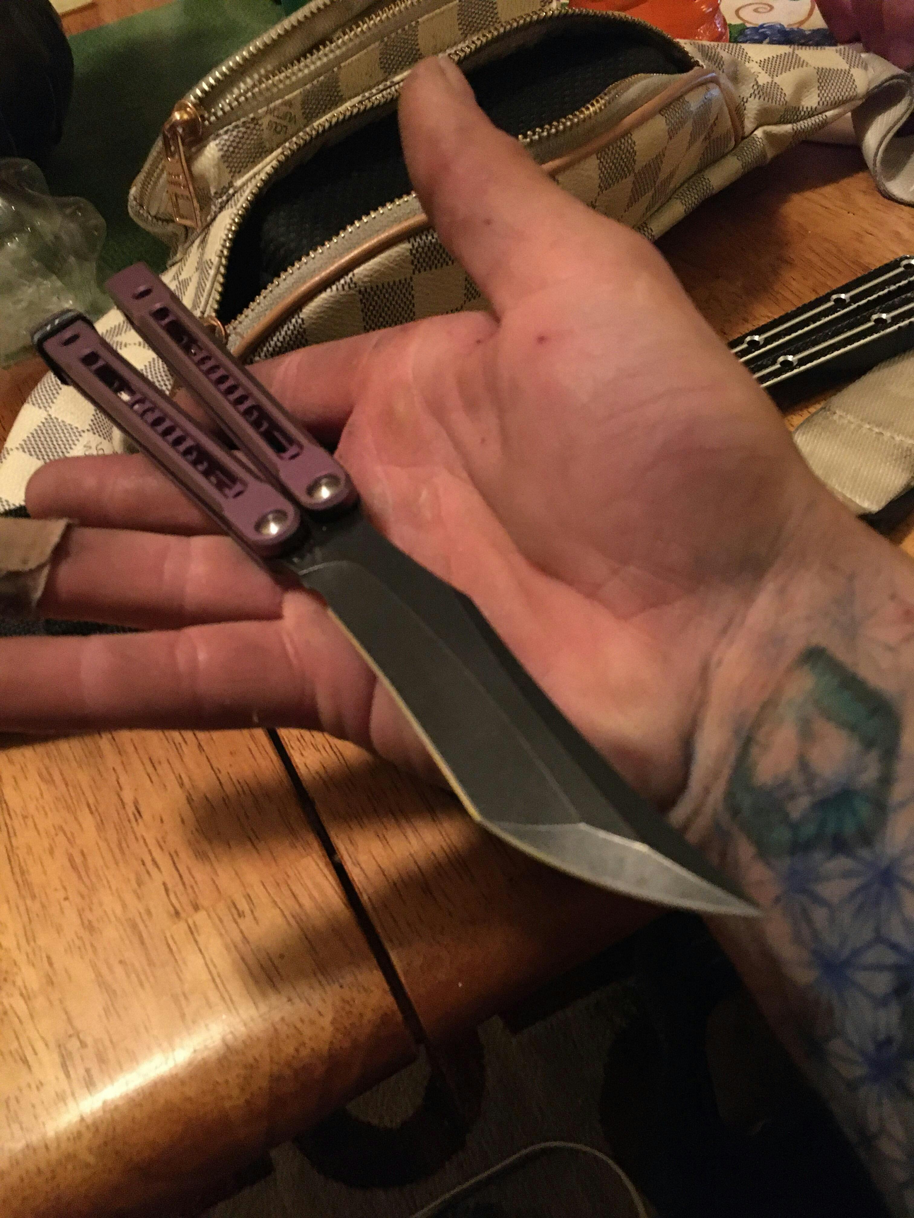 TheONE Channel Balisong TITANIUM Butterfly Knife D2 Monarch - V2 (clon ...