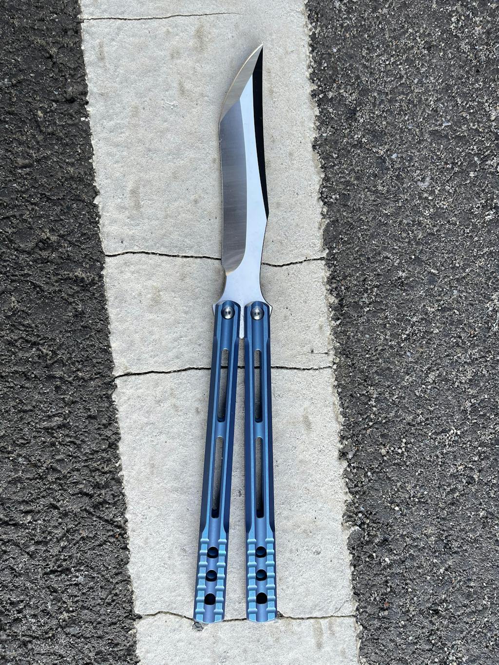 TheONE Channel Balisong TITANIUM Butterfly Knife D2 Orca - (clone ...