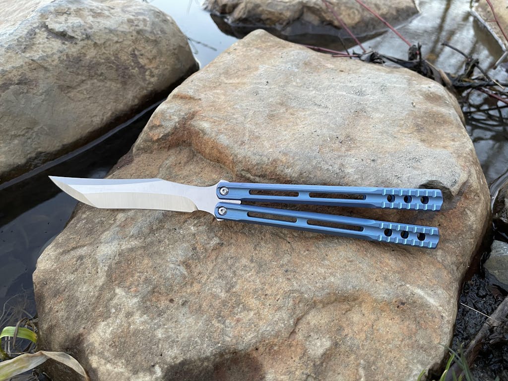TheONE Channel Balisong TITANIUM Butterfly Knife D2 Orca - (clone ...