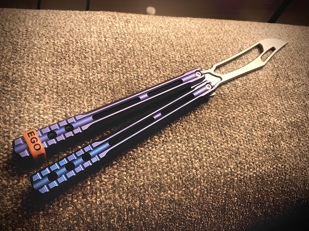 TheONE Channel Balisong TITANIUM Butterfly Knife D2 Orca - (clone ...