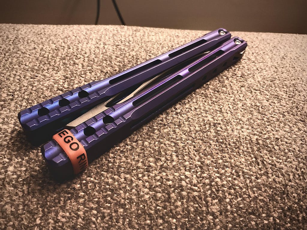 TheONE Channel Balisong TITANIUM Butterfly Knife D2 Orca - (clone ...