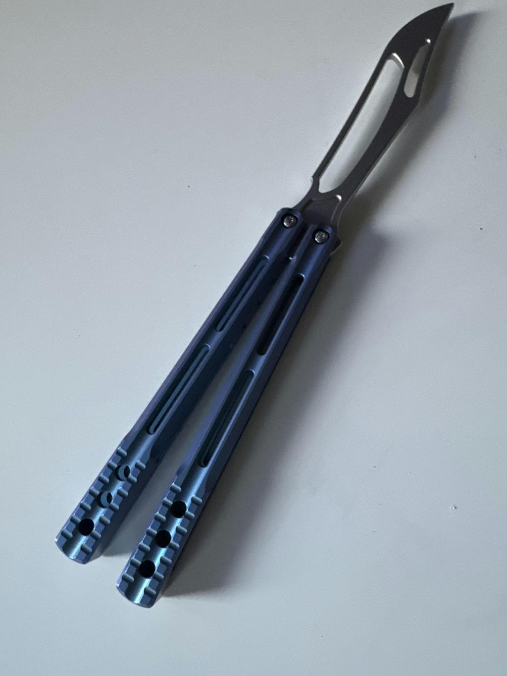 TheONE Channel Balisong TITANIUM Butterfly Knife D2 Orca - (clone ...