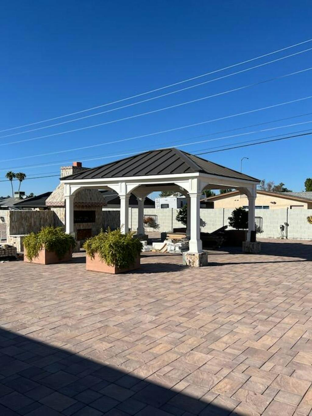 Weathered Teak With Black Accents Exterior Slat Wall Paneling, Claddin ...