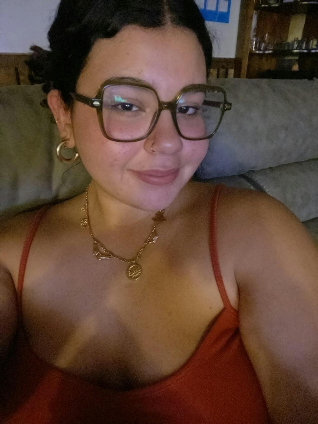 Reba Square Eyeglasses in Red, Similar to Lou Glasses - Sllac